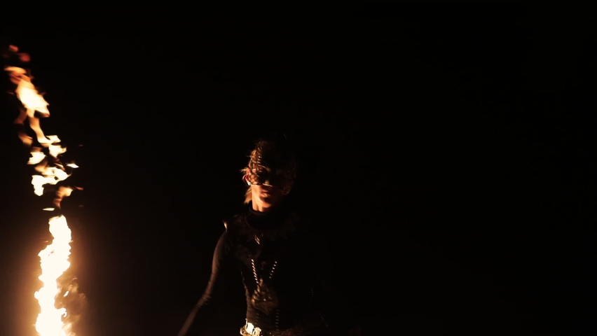 A Hawaiian Fire Hula Dance Stock Footage Video (100% Royalty-free ...