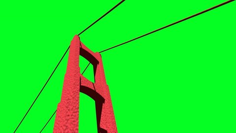 Golden Gate Bridge Green Screen 3d Stock Footage Video (100% Royalty ...