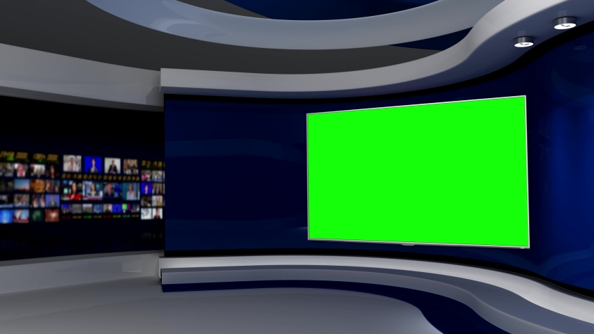 tv studio news room background blue: วิดีโอสต็อก (ปลอดค่าลิขสิทธิ์ 100% ...