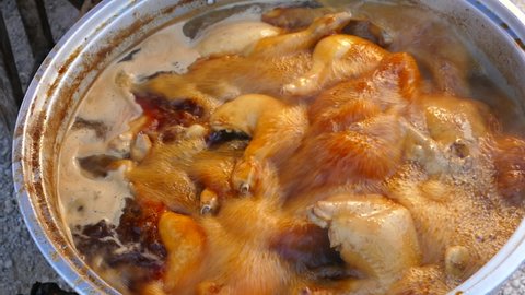 Boiled Chicken Boiling Water Stock Footage Video (100% Royalty-free ...