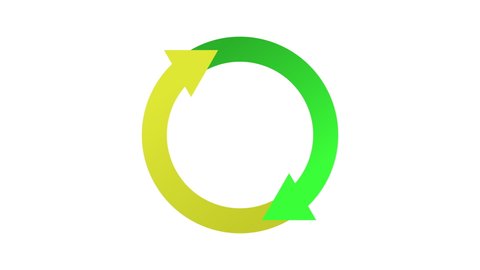 Colourful Rotating Circle Cycle Symbol Two Stock Footage Video (100% ...