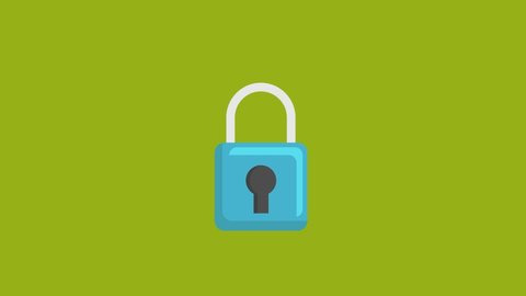 Lock Icon Animation On Green Screen Stock Footage Video (100% Royalty ...