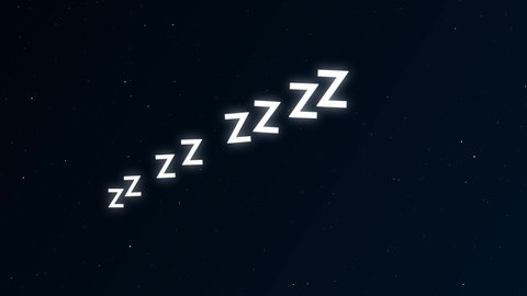Sleeping Zzz Symbol Sign Animation On Stock Footage Video (100% Royalty ...