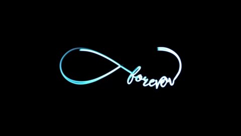 Animated Infinity Symbol Glow Abstract Neon Stock Footage Video (100% ...