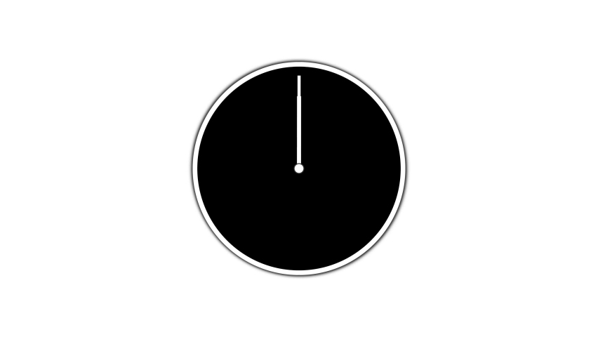 Animated 2d Clock with Shadow. Stock Footage Video (100% Royalty-free ...