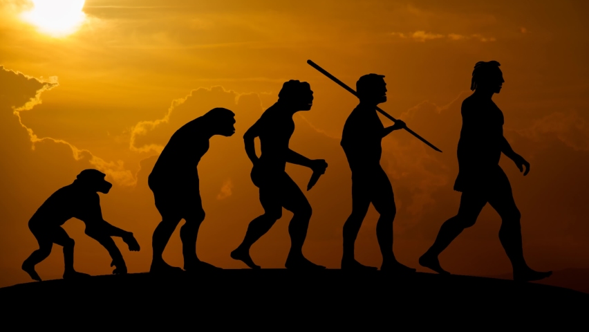 theory evolution man time lapse sunset Stock Footage Video (100% ...