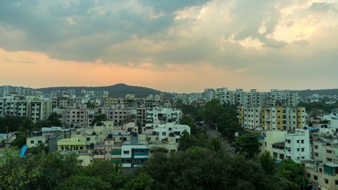 Beautiful Cityscape View Indian Urban City Stock Footage Video (100% ...