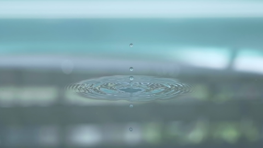 water drop falling down slow motion Stock Footage Video (100% Royalty ...
