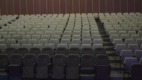 Empty Assembly Hall No People Vintage Stock Footage Video (100% Royalty ...