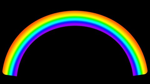 Rainbow Alpha Channel Simple Rainbow Animated Stock Footage Video (100% ...