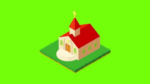 Christian Church Icon Animation Cartoon Best Stock Footage Video (100% ...
