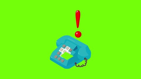 Emergency Call Icon Animation Cartoon Best Stock Footage Video (100% ...