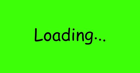 Loading Lettering Animation 4k Green Screen Stock Footage Video (100% ...