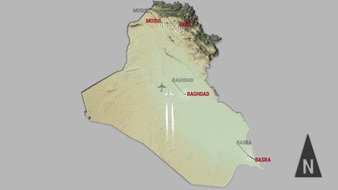 Iraq maps Stock Video Footage - 4K and HD Video Clips | Shutterstock