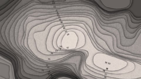 3d Graphic Illustration Topographic Map Gradients Stock Footage Video ...