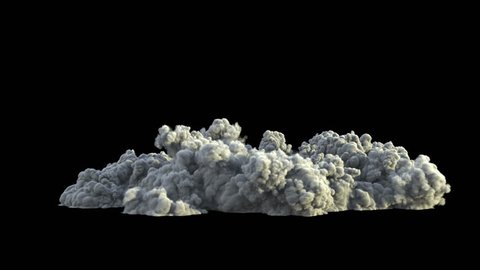 4k Smoke Explosion Shockwave Effect Isolated Stock Footage Video (100% ...
