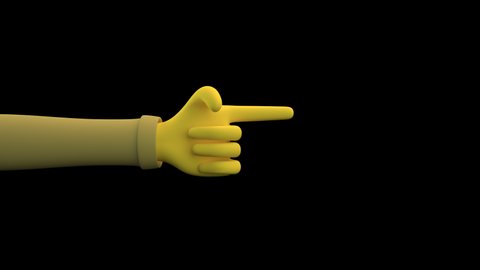 Pointing Hand Animation Without Backgroundcartoon 3d Stock Footage ...
