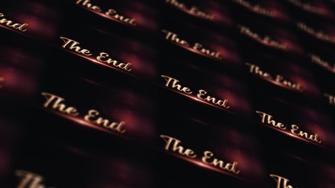 End Final End Credit Cinematic Title Stock Footage Video (100% Royalty ...