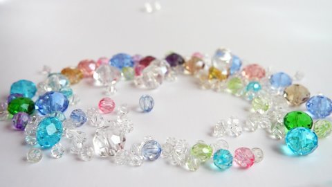 Falling Crystals On White Background Slow Stock Footage Video (100% ...