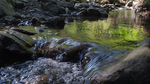 Clear Spring Water Slow Smooth Current Stock Footage Video (100% ...