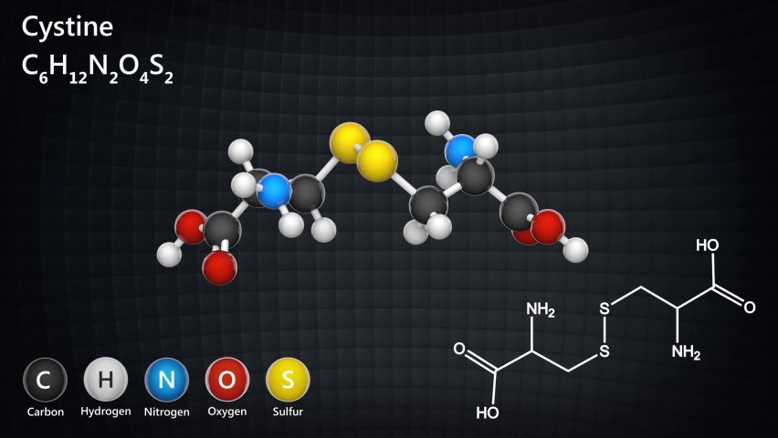Chemical Structural Formula Model Cystine Nonstandard Stock Footage ...