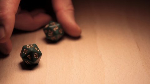 Two D20 Dice Ruled One Lands Stock Footage Video (100% Royalty-free ...