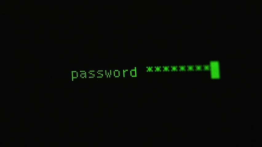 Entering Computer Password Black Screen Blinking Stock Footage Video 100 Royalty Free 