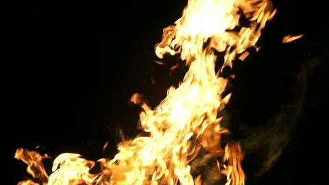 4k Realistic Fire Alpha Matte Black Stock Footage Video (100% Royalty ...