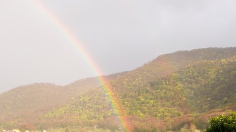 Amazing Rainbow Appearing On Background Sky Stock Footage Video (100% ...