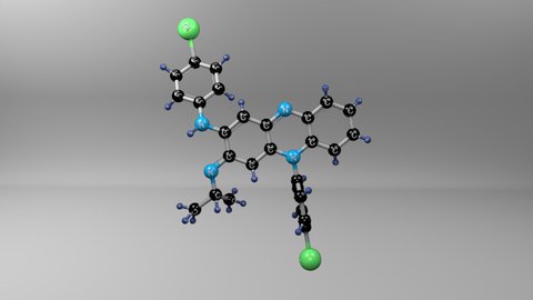 Clofazimine Molecule Molecular Structure Lamprene Antimycobacterial ...