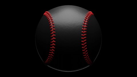 Black Baseball Ball Isolated On Black Stock Footage Video (100% Royalty ...