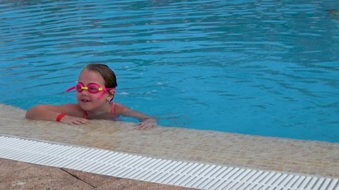 Camera Moves Across Pool Water Stops Stock Footage Video (100% Royalty ...