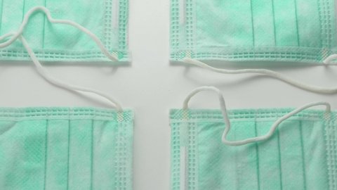 Face Surgical Masks Side By Side Stock Footage Video (100% Royalty-free ...