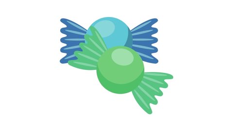 Mint Candies Icon Animation Cartoon Object Stock Footage Video (100% ...