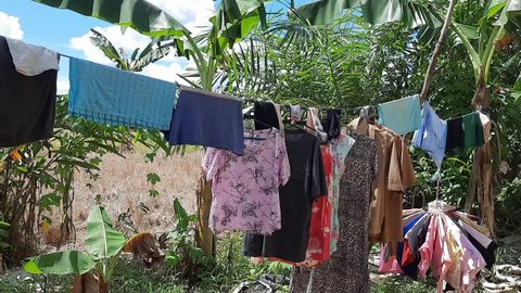 Shape Clothesline Countryside Stock Footage Video (100% Royalty-free ...