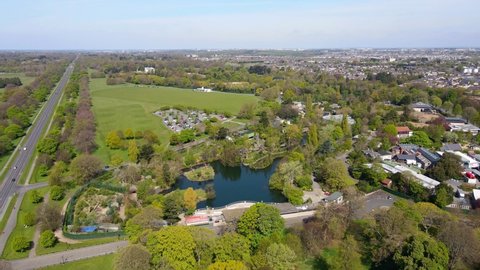 Aerial View Over Dublin Zoo Phoenix Stock Footage Video (100% Royalty ...