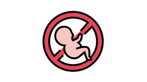 Abortion Medical Procedure Color Icon Animation Stock Footage Video ...