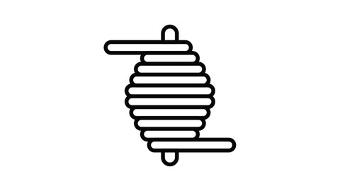 Steel Coil Icon Animation Outline Best Stock Footage Video (100% ...