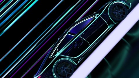 3d Visualization Prototype Super Car Rushes Stock Footage Video (100% ...