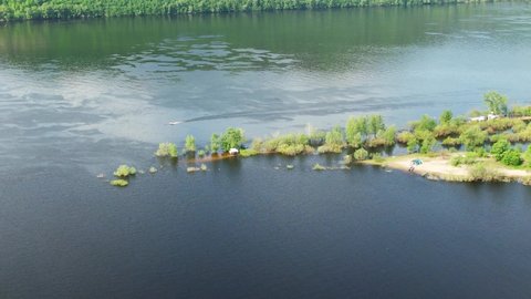 Spring Overflow Landscape Trees Bush Impounded Stock Footage Video (100 ...