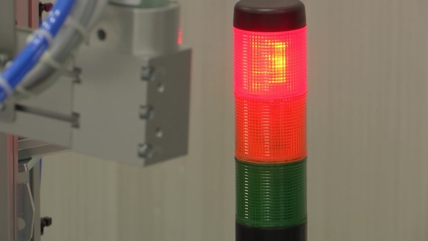 Warning Light Alarm for Machine Stock Footage Video (100% Royalty-free ...