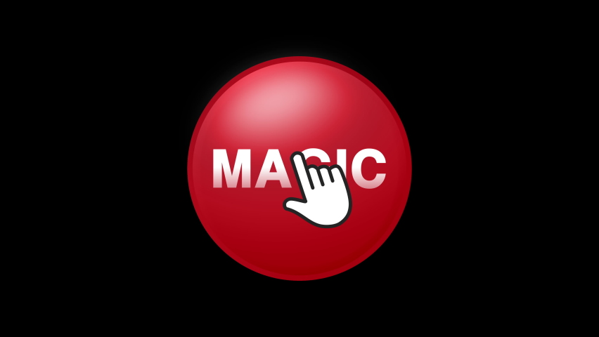 magic button click animation on black Stock Footage Video (100% Royalty ...