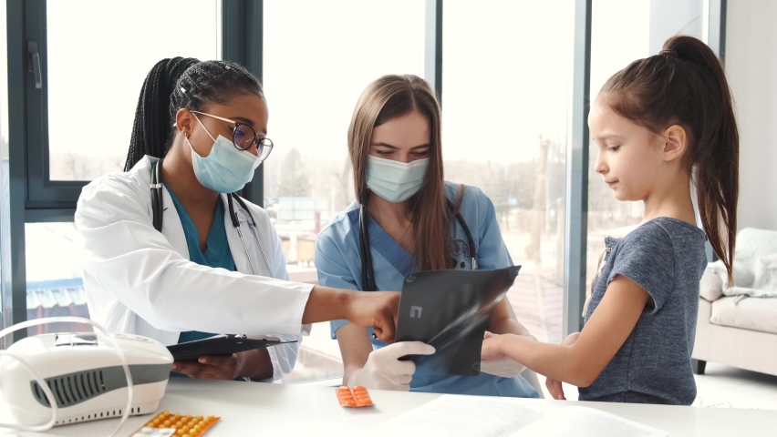 two female doctors girl on check Stock Footage Video (100% Royalty-free ...