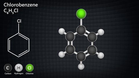 Chlorobenzene structure Stock Video Footage - 4K and HD Video Clips ...
