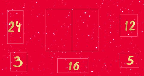 Christmas Advent Calendar Door Opening On Stock Footage Video (100% ...