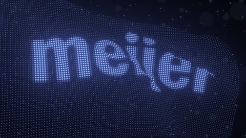 Meijer Logo On Waving Digital Flag Stock Footage Video (100% Royalty ...