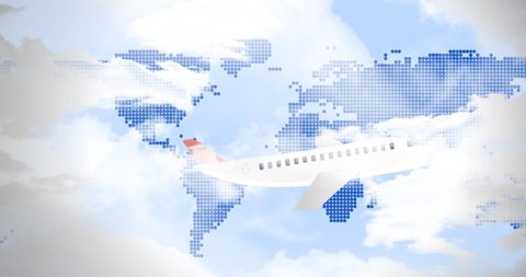 Plane flying over map Stock Video Footage - 4K and HD Video Clips ...