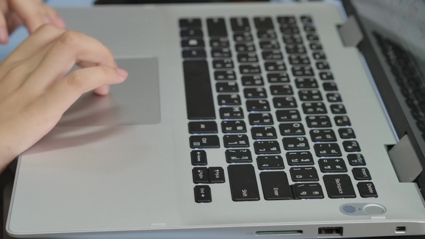 Girls Hand Practice Typing Keyboard Stock Footage Video (100% Royalty ...