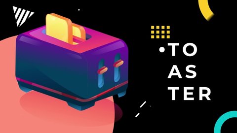 2d Toaster Animation On Green Screen Stock Footage Video (100% Royalty ...