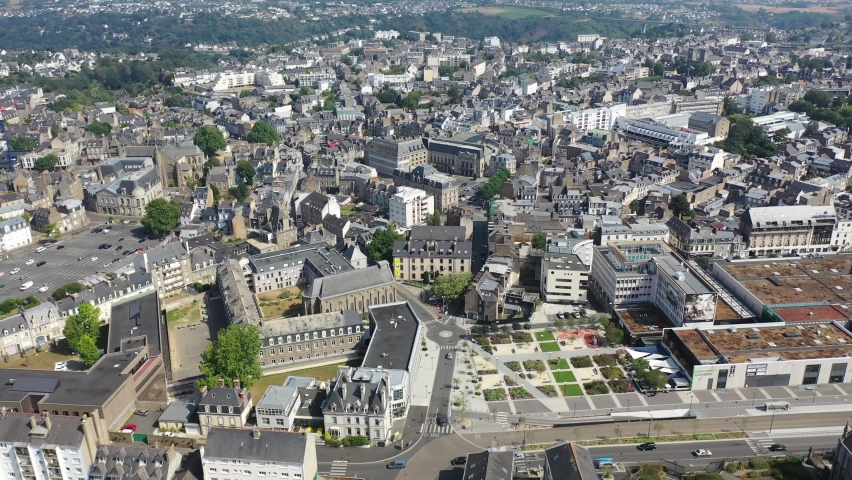 Aerial View of Saint-brieuc Commune Stock Footage Video (100% Royalty ...